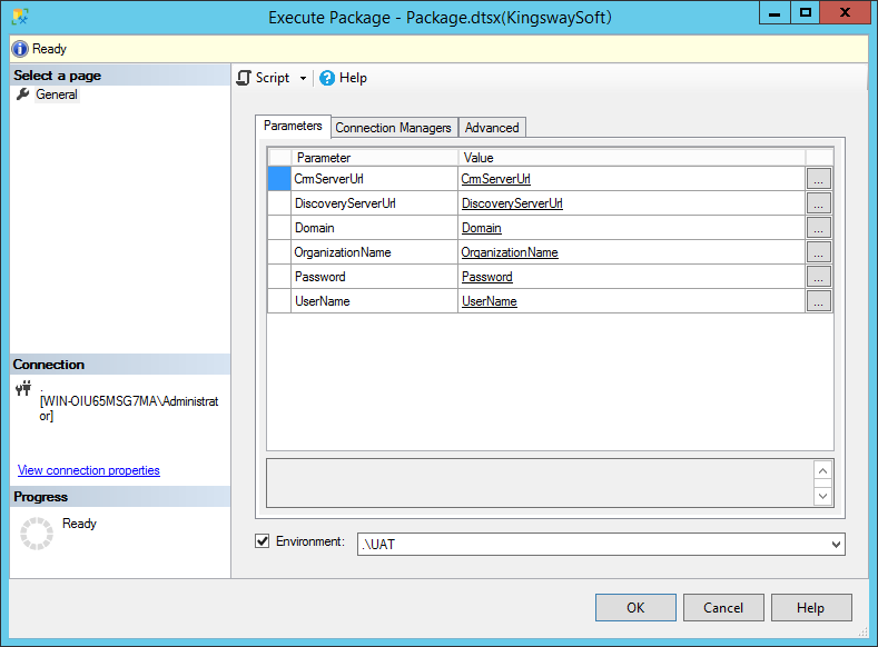 Parameterizing CDS/CRM Connection Manager